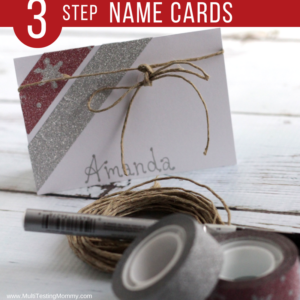 Homemade Name Cards - EASY and FUN - www.MultiTestingMommy.com